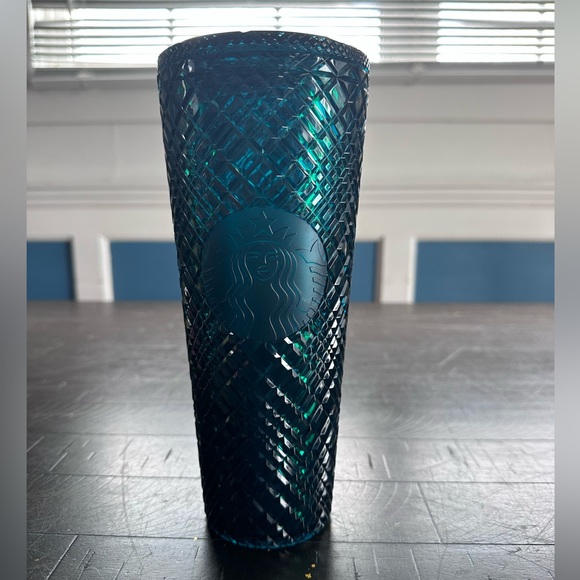 Kitchen | Used Textured Deep Blue Starbucks Tumbler 24 Oz | Poshmark